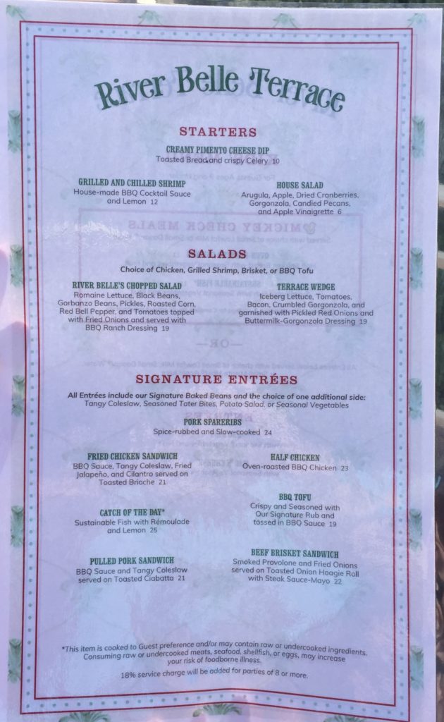 A Look at the New River Belle Terrace Menu and Dining Areas - Babes in ...